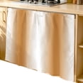 Cabinet Curtain 35''W x 35''L,Burnt Orange White Ombre Under Sink ...