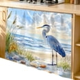Cabinet Curtain 35''W x 35''L, Coastal Birds Under Sink Curtain Drapes ...