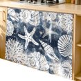 Cabinet Curtain 35''W x 35''L,Coastal Starfish Under Sink Curtain ...