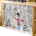 Cabinet Curtain 35''W x 35''L,Grey Christmas Under Sink Curtain Drapes ...