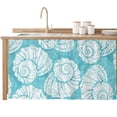 Cabinet Curtain Turquoise Coastal Shells Kitchen Shelf Curtain Desk ...
