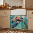 Cabinet Curtains 10"W x 11"L, Sea Turtle Sink Skirt for Bathroom ...