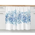 Cabinet Curtains 11"W x 13"L, Blue Eucalyptus Leaves Sink Skirt for ...