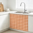 Cabinet Curtains 11"W x 13"L, Orange Sink Skirt for Bathroom Kitchen ...