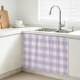 Cabinet Curtains 11"W x 13"L, Plaid Purple Rural Style, Sink Skirt for ...