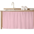 Cabinet Curtains 32"W x 55"L, Solid Pink Sink Skirt for Bathroom ...