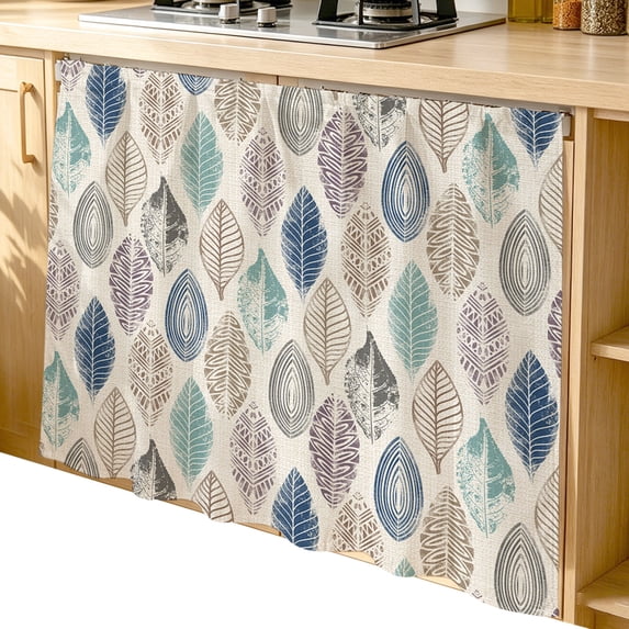 Cabinet Curtains 35"W x 35"L, Dustproof Sink Skirt Curtain for Kitchen ...