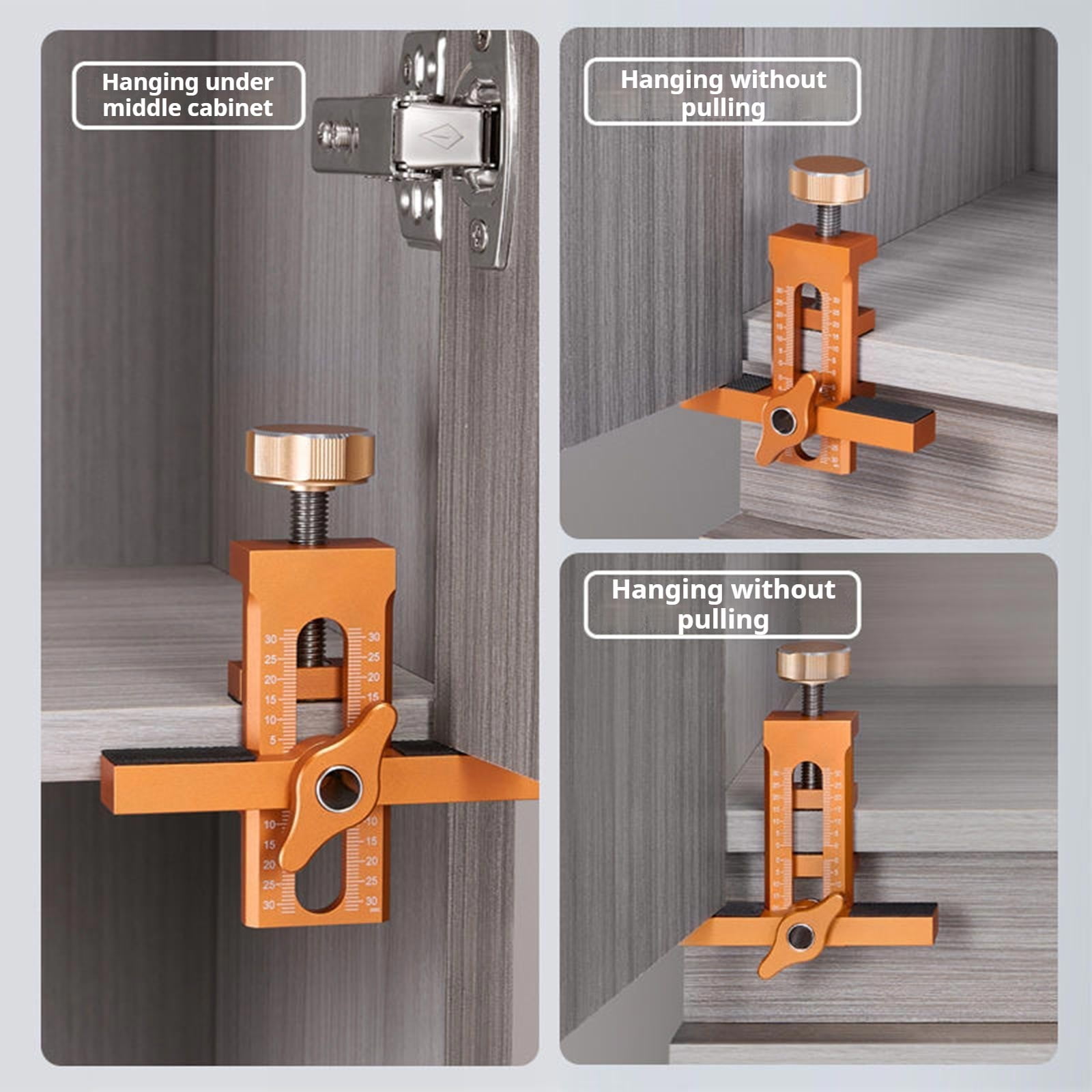 Cabinet Door 2 In 1 Cabinet Hinge Installation Positioning Tool Adjustable Length Aid Positioner ...