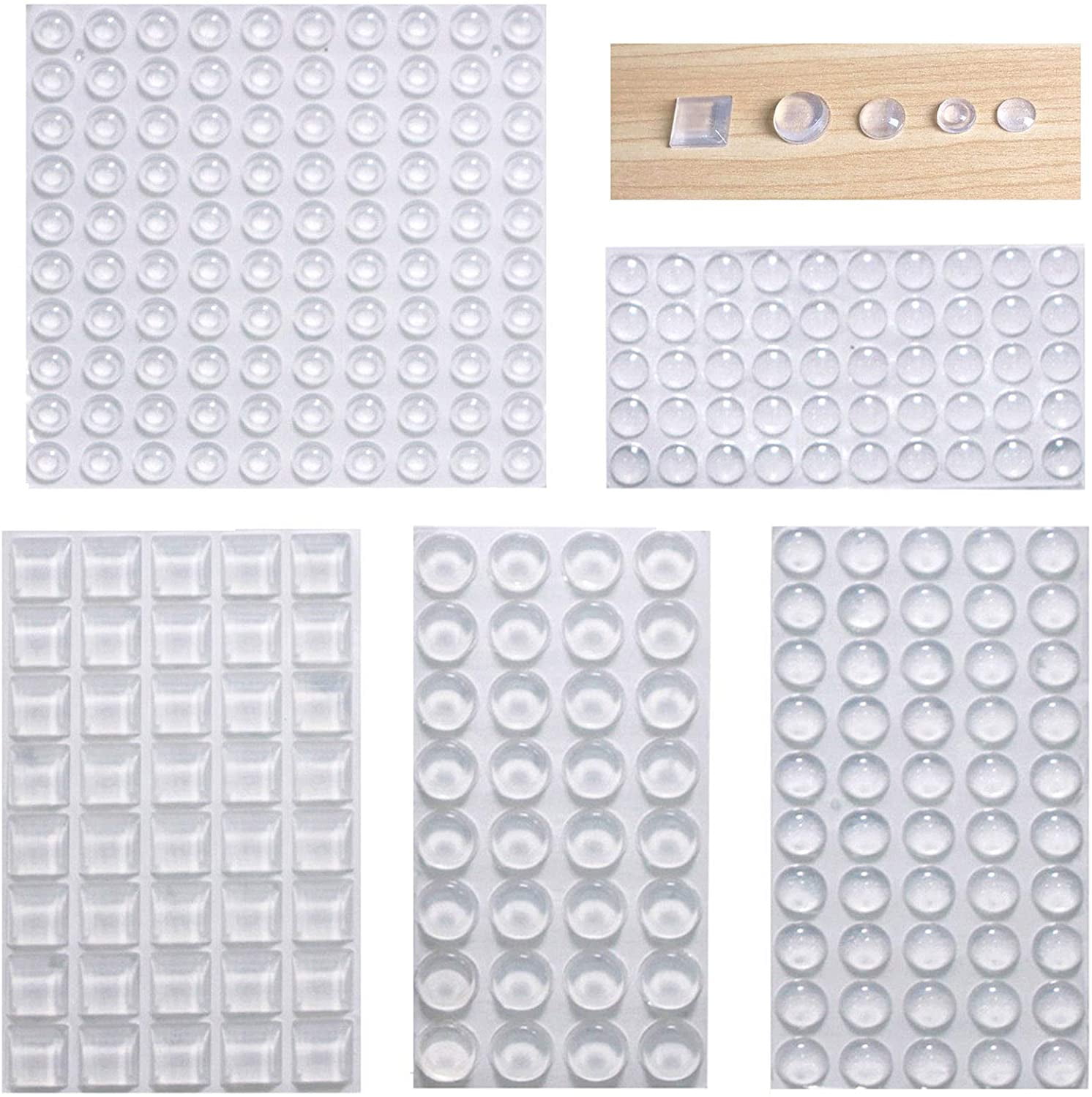 Cabinet Door Bumpers Clear Self Adhesive Noise Dampening Bumper Pads ...