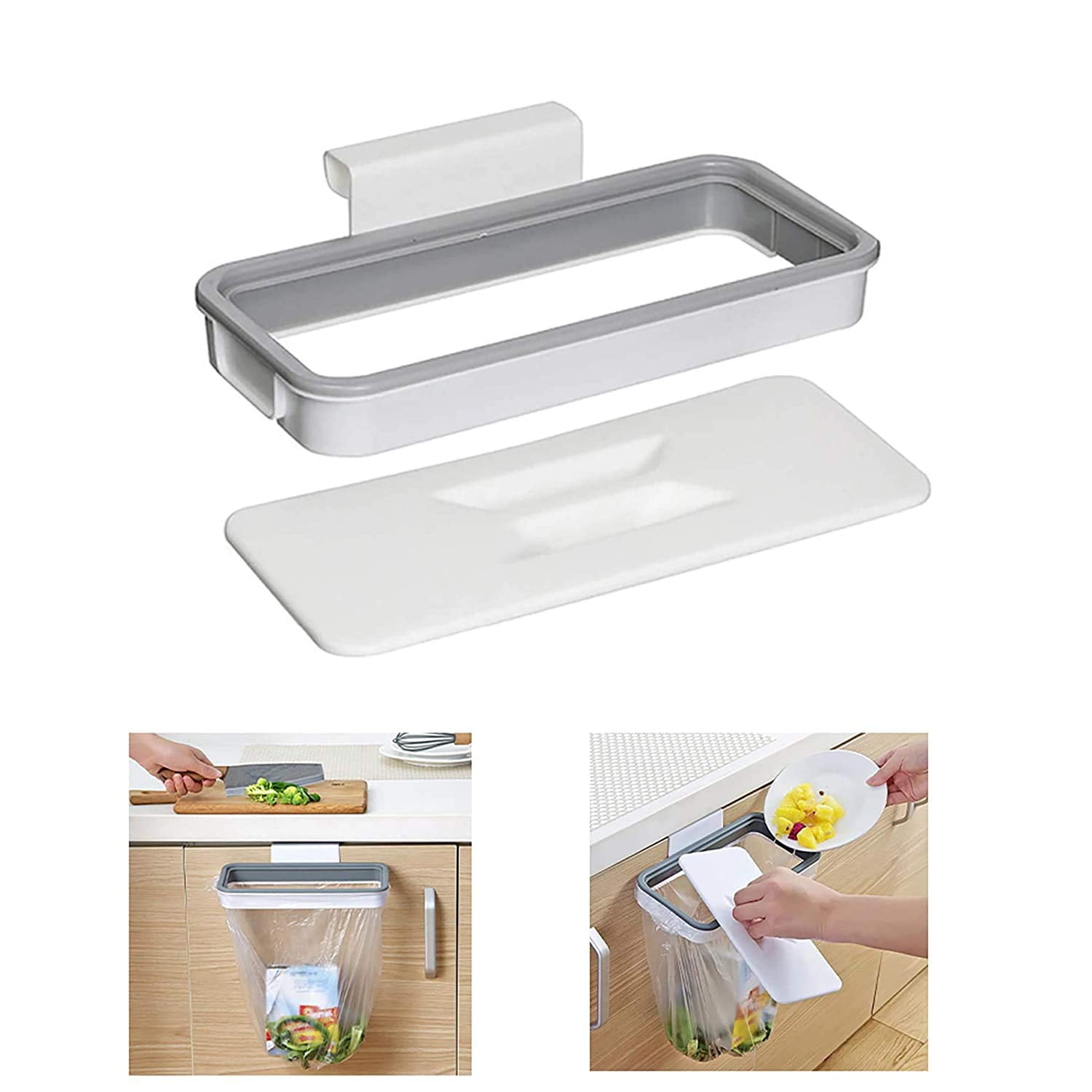 Over The Cabinet Door Garbage Holder Wastebaskets Trash Rack Cupboard ...