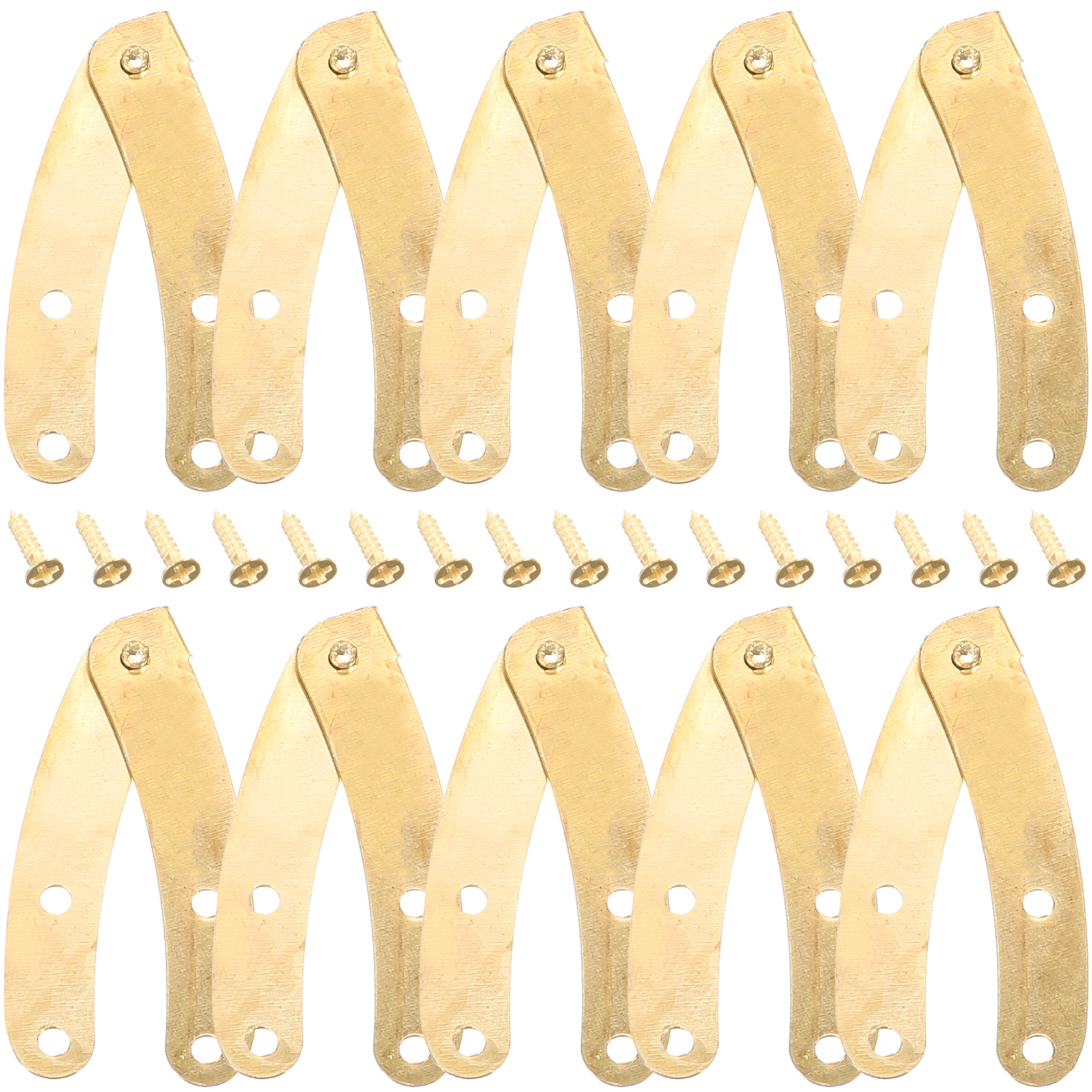 MERRYHAPY Easy Cleaning Golden Metal Hinges for Toy Boxes and Wine ...