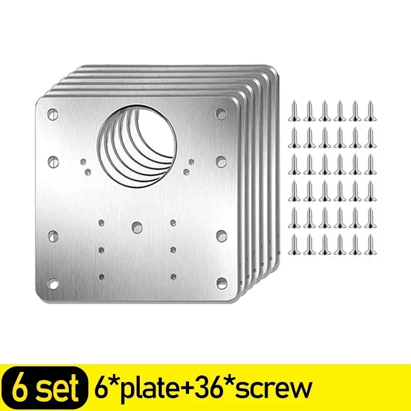 Cabinet Door Hinge Repair Plate Kit Stainless Steel Furniture Wardrobe ...