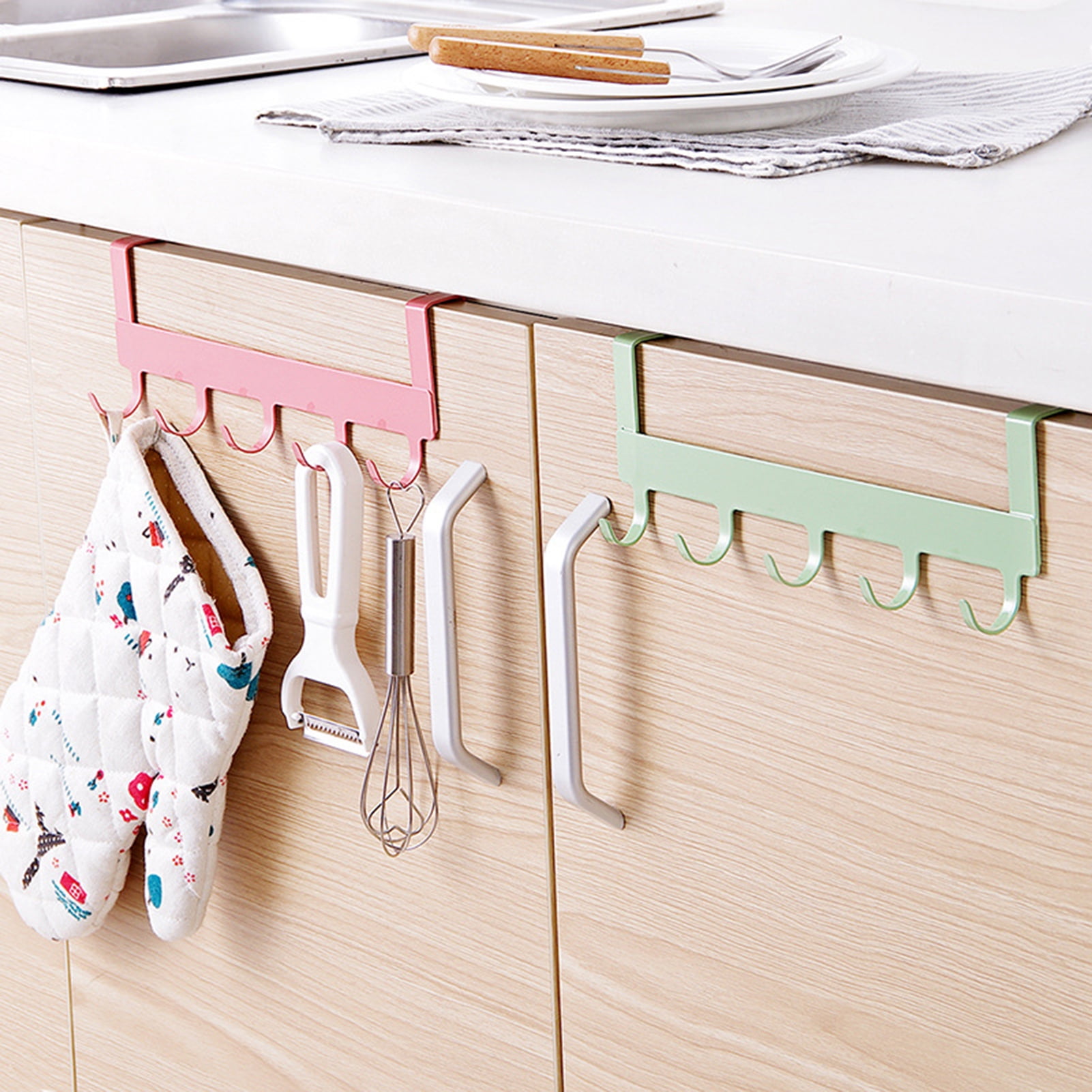 Cabinet Door Hook Fadeless Good Stability Wrought Iron Wardrobe Bags ...