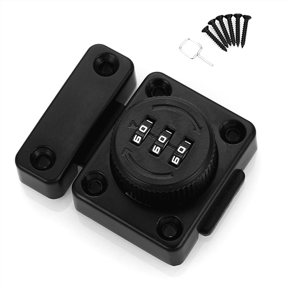 Cabinet Door Latch Keyless Combination Lock Mechanical 3-Digit Passcode ...