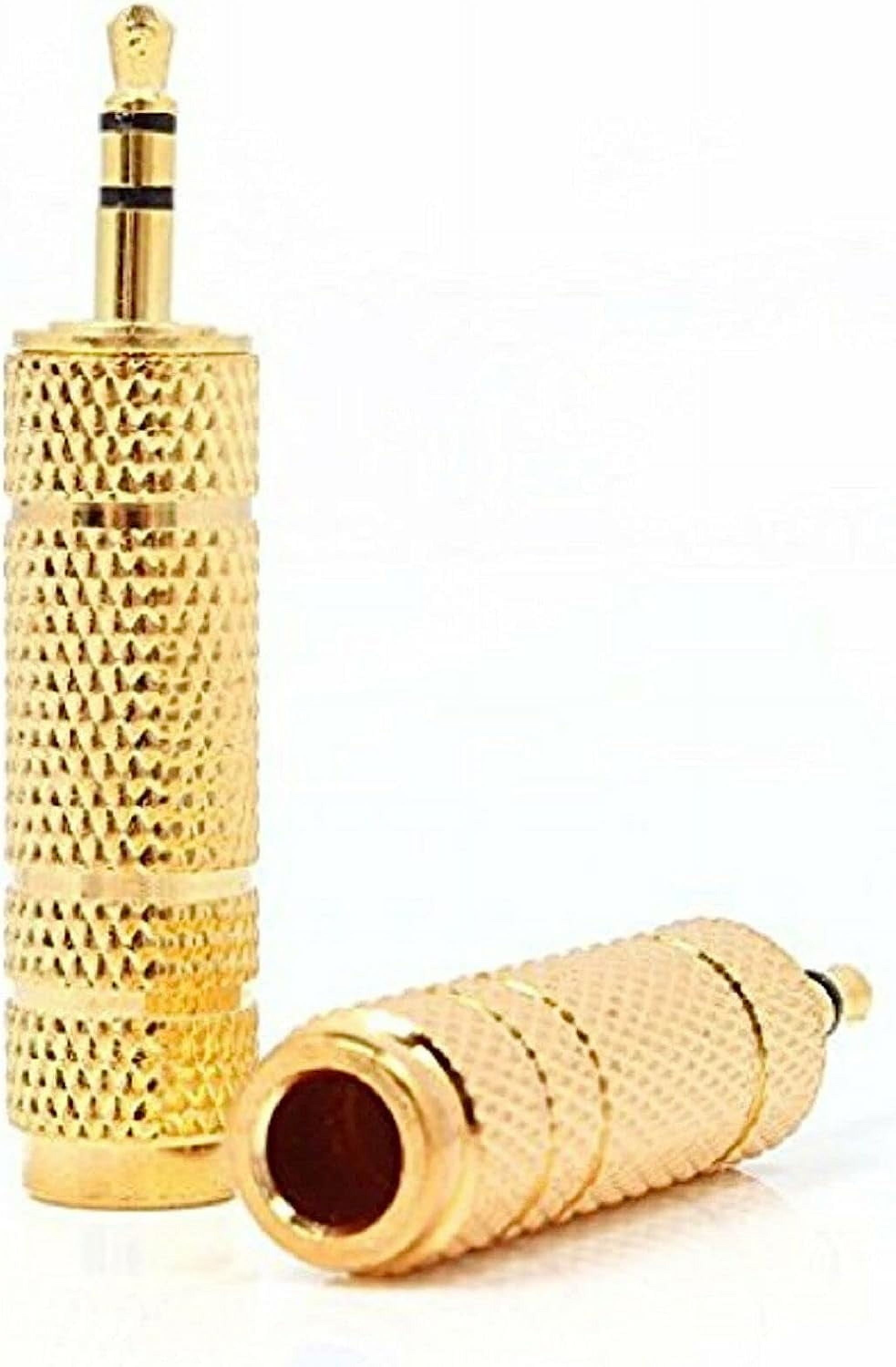 1/8 3.5mm Male to 1/4 6.3mm Female Stereo Headphone MIC Adapter ...