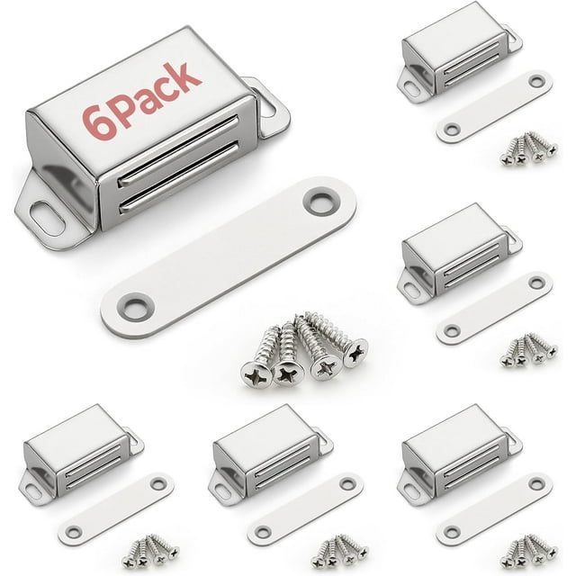 Cabinet Door Magnets, 30lbs Strong Magnetic Door Catch, Heavy Duty ...