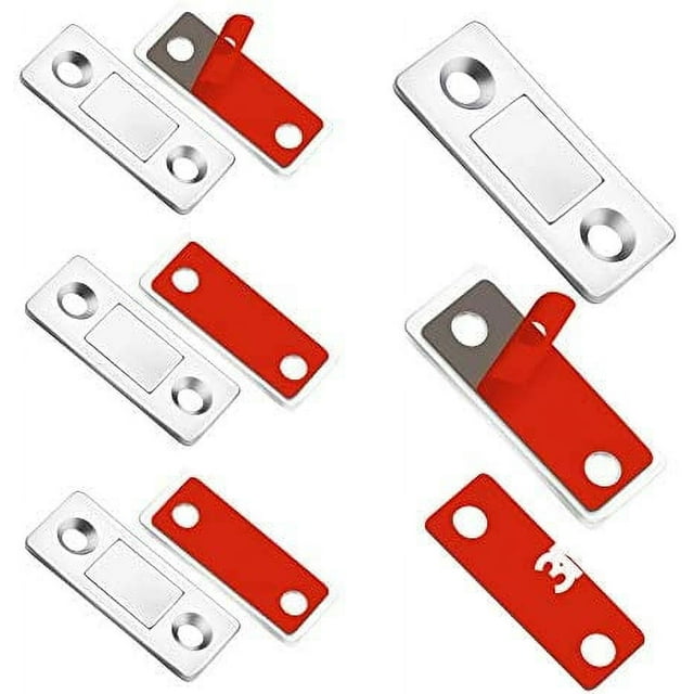 Cabinet Door Magnets, 4 Pack Ultra Thin Magnetic Door Catch with ...