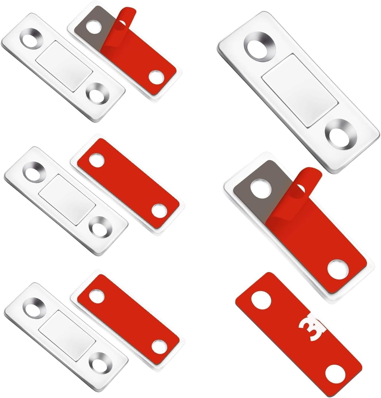 Cabinet Door Magnets, 4 Pack Ultra Thin Magnetic Door Catch with ...