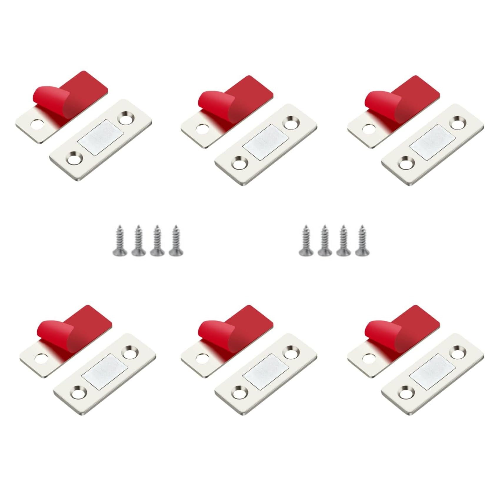 Cabinet Door Magnets,6 Pack Ultra Thin Door Magnet Magnetic Cabinet ...