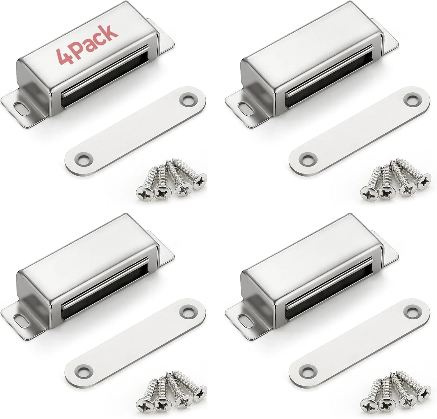 Cabinet Door Magnets, 60Lbs Strong Magnetic Door Catch, Heavy Duty ...