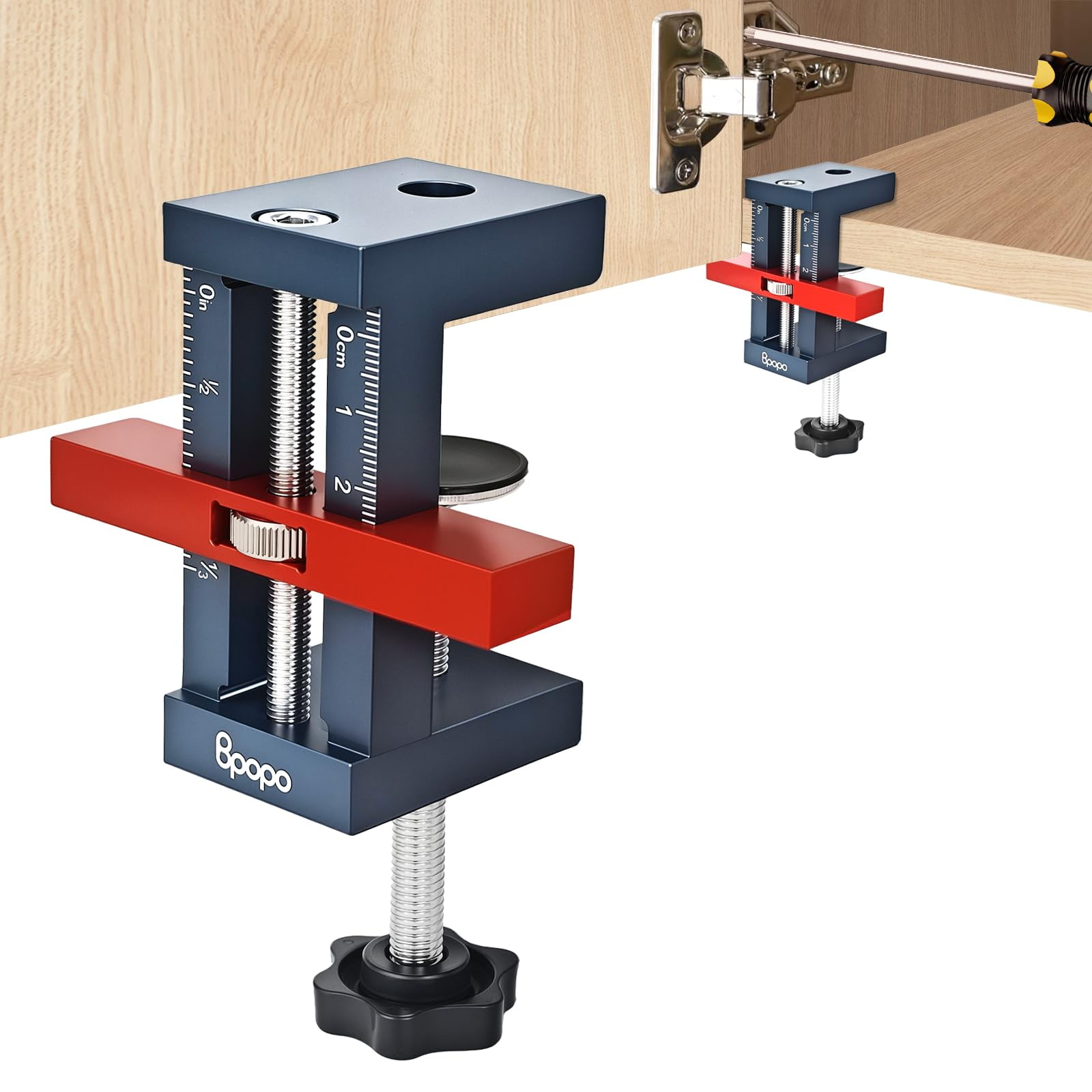 Cabinet Door Mounting Jig, Adjustable Cabinet Door Installation Positioner Tool, Aluminum Alloy ...