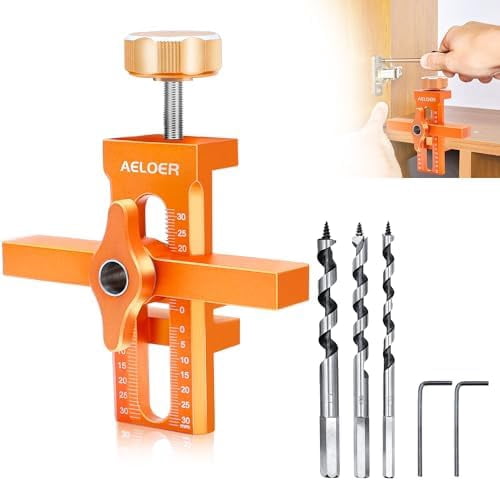 Cabinet Door Positioning Tool with 3 Drills, Mounting Jig for Cabinet ...