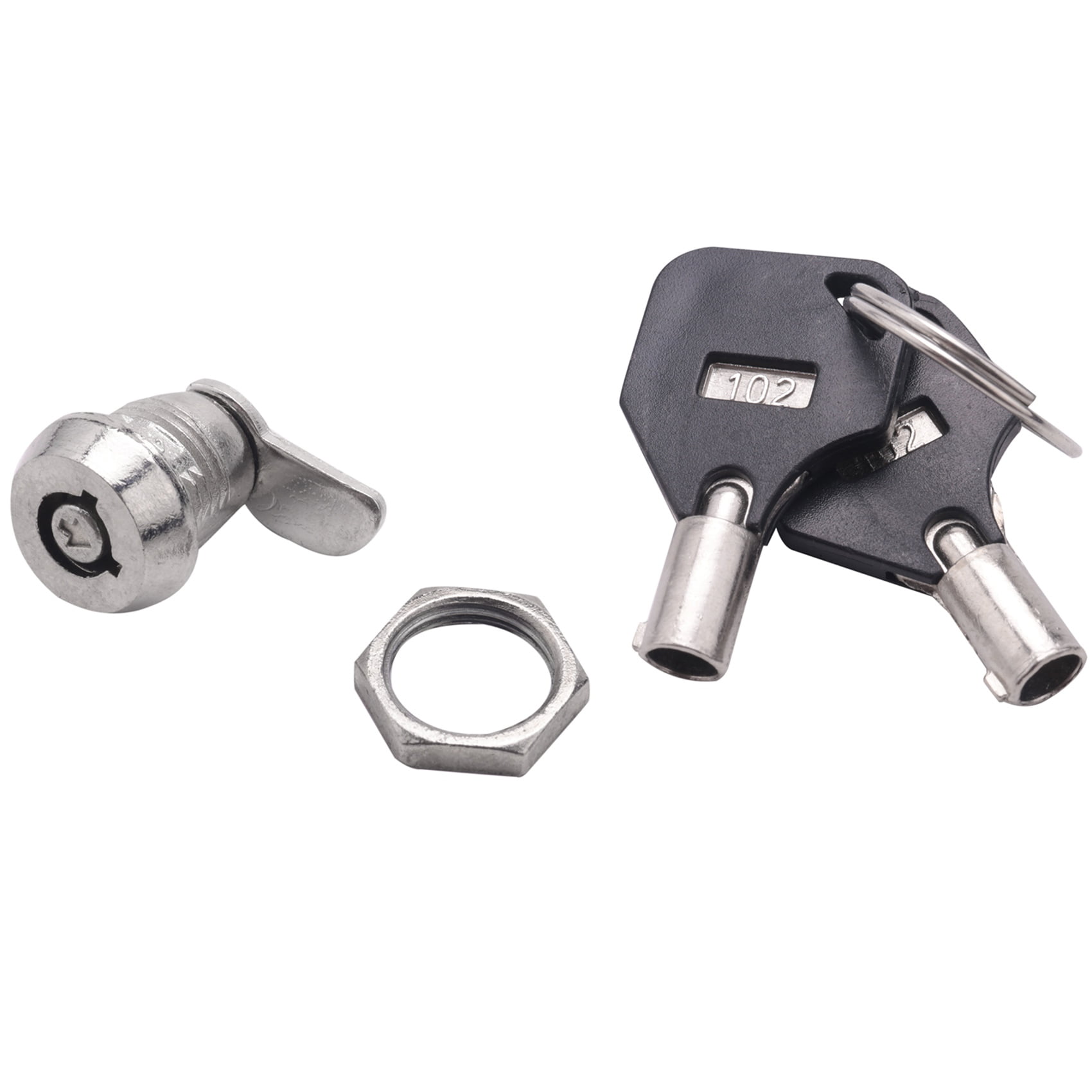 Cabinet Door Quarter Turn Security Tubular Cam Lock w Keys - Walmart.com