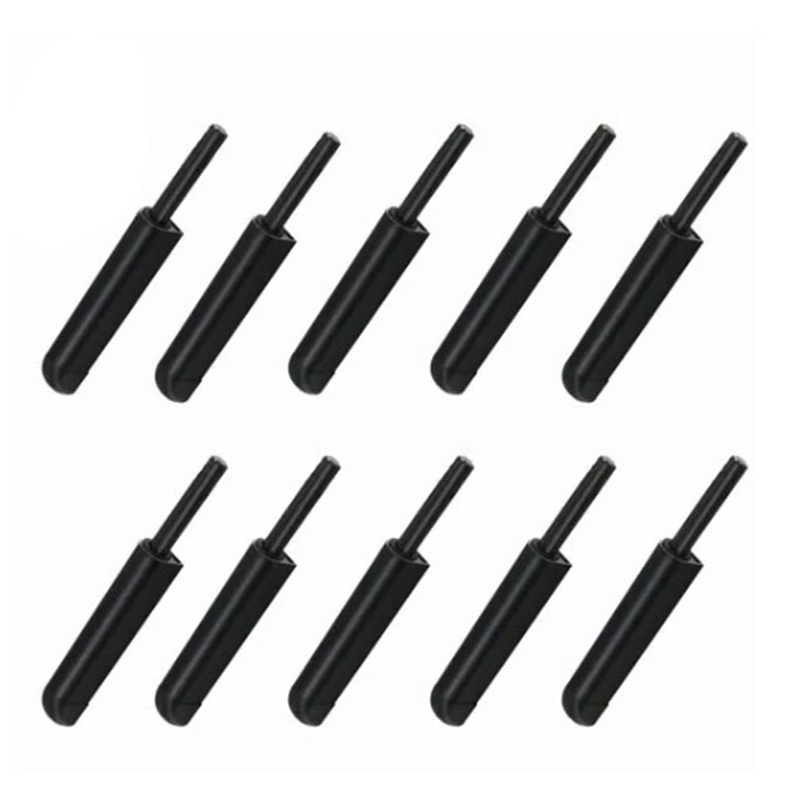Cabinet Door Rebounder Handleless Magnetic Latch, Black Aluminum Alloy ...