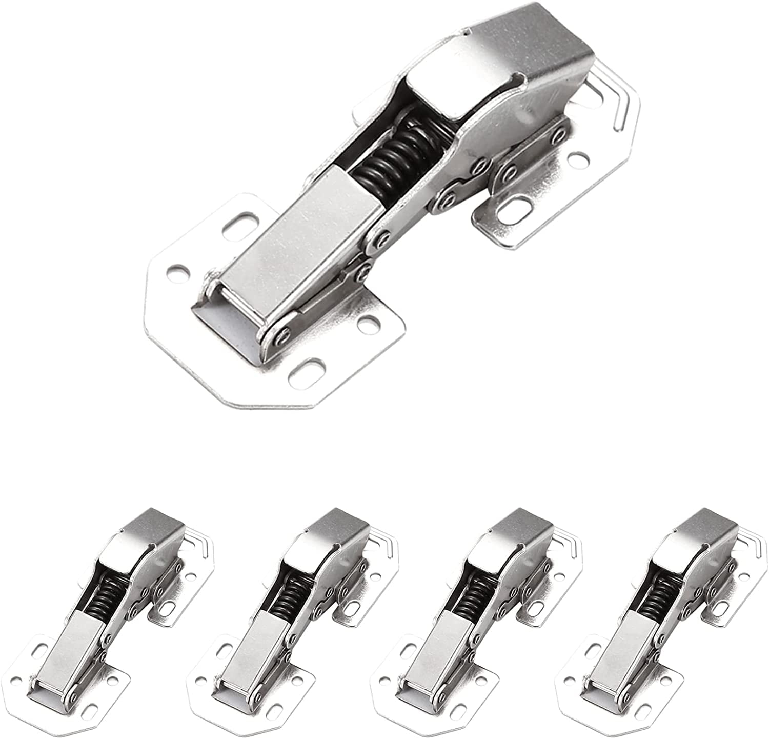 Cabinet Doors Hinges 4 PCS, 4 inch Hidden Frameless Cabinet Hinges Easy ...