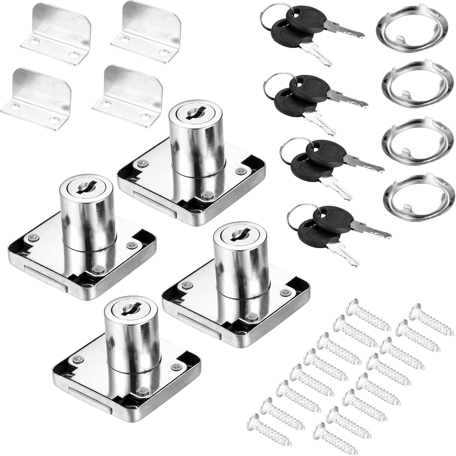 Cabinet Drawer Locks with Keys, Keyed Alike Furniture Locker Lock ...