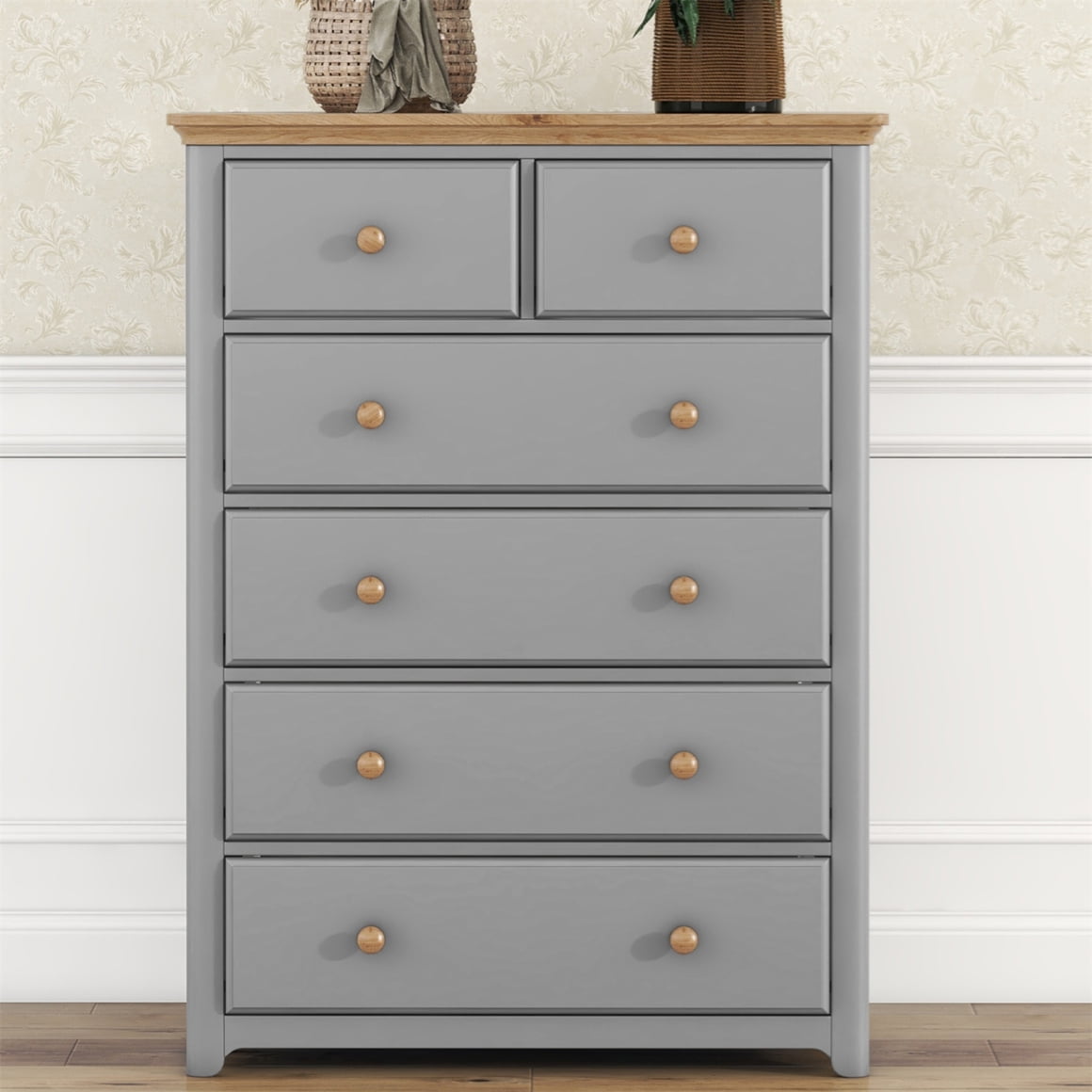 Cabinet, Dresser with 6 Drawers, Dressers and Chests Of Drawers, Rustic Wooden Chest, Storage ...