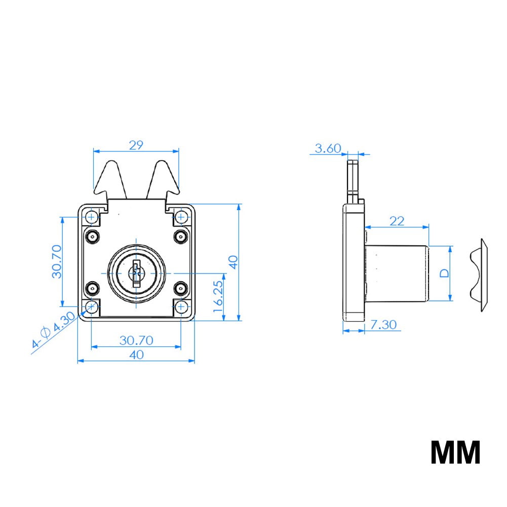 Cabinet Furniture Drawer Lock with Key Zinc Alloy Desk Drawer Lock ...