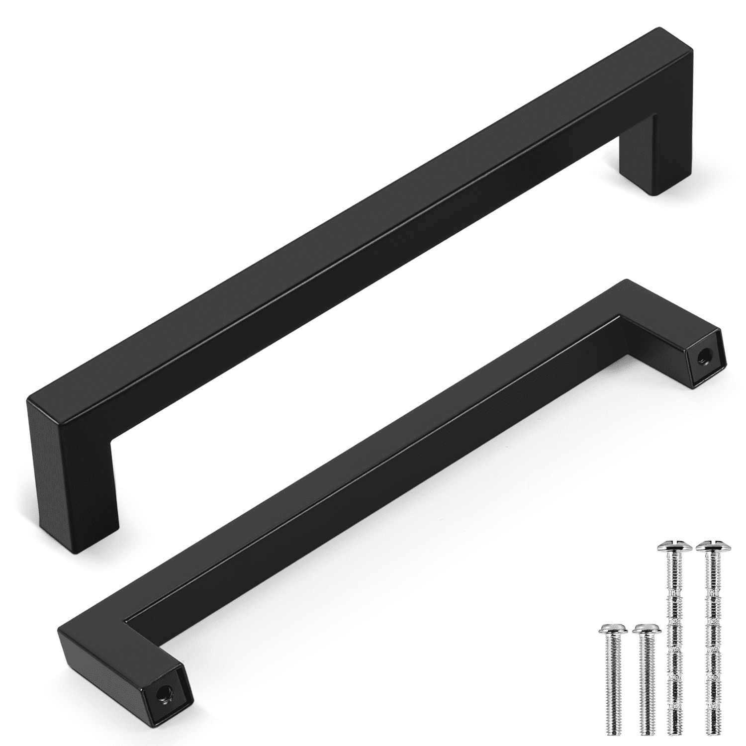 Cabinet Handles Black Cabinet Pulls and Knobs, 6.25-Inch Modern Dresser ...