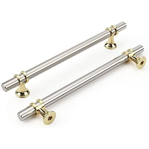 Cabinet Handles Drawer Pulls and Knobs, 10Pack Brushed Nickel and Gold ...