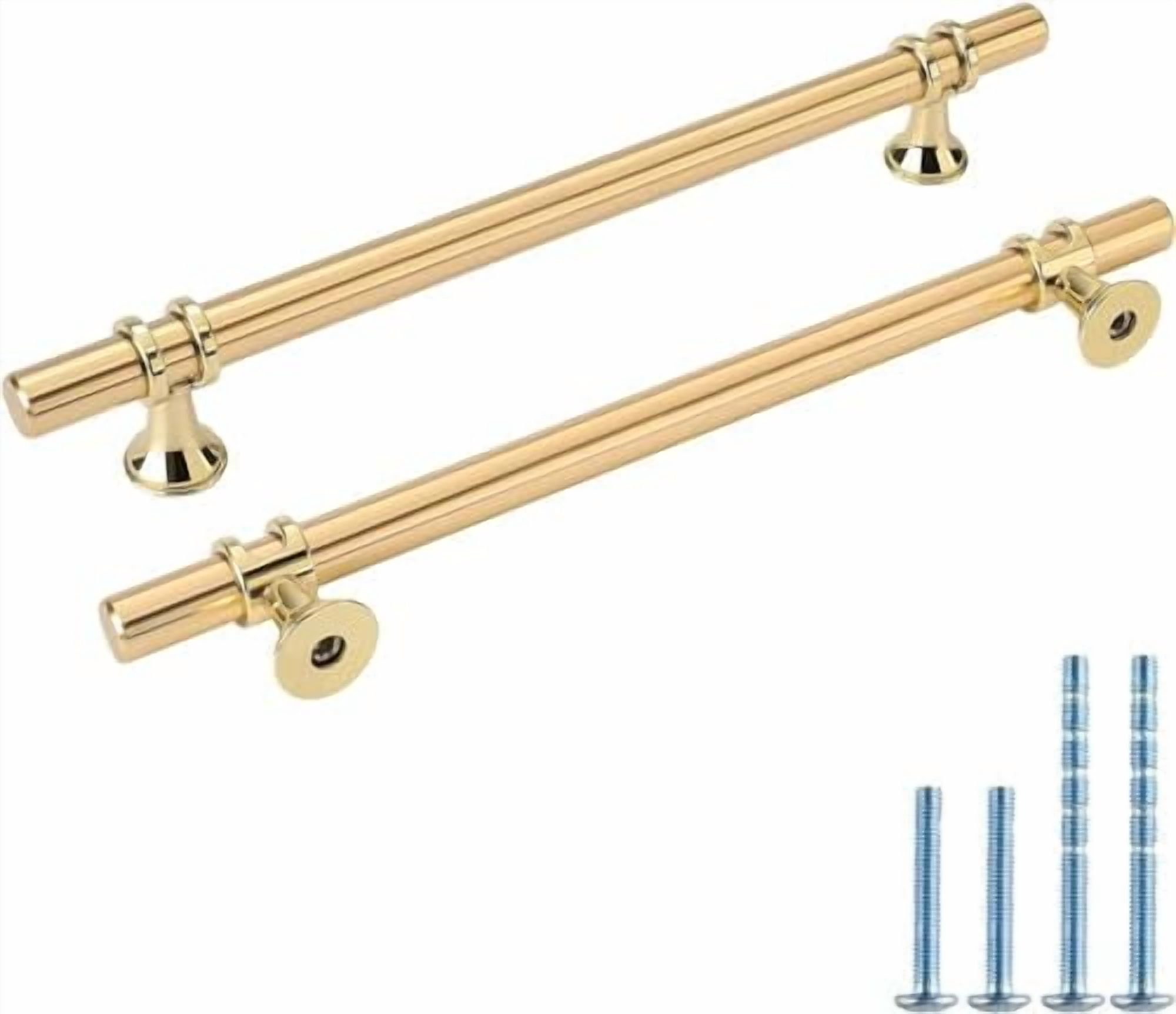 Cabinet Handles Drawer Pulls and Knobs, 2Pack Gold 6-1/4inch Hole ...