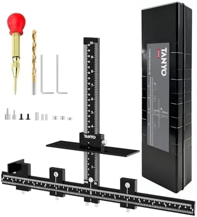 Cabinet Hardware Jig, Adjustable Cabinet Handle Jig with Center Punch ...