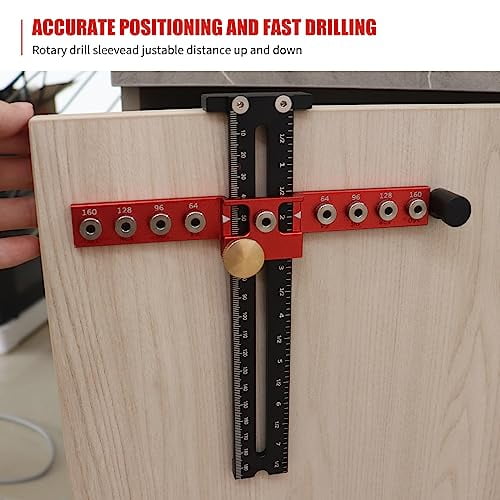 Cabinet Hardware Jig, Aluminum Alloy Cabinet Punch Locator Drill Guide ...