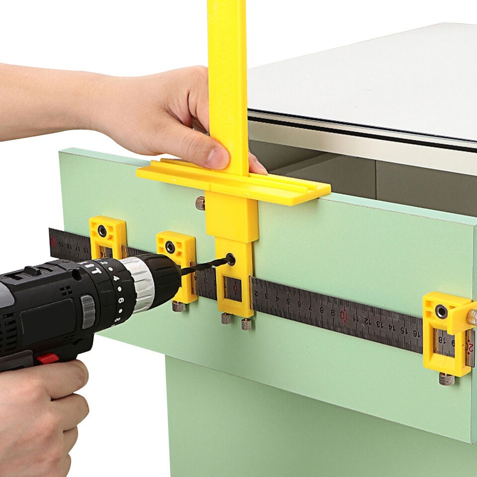 Cabinet Hardware Jig for Handles & Knobs Drill Guide Tool Set Drilling ...