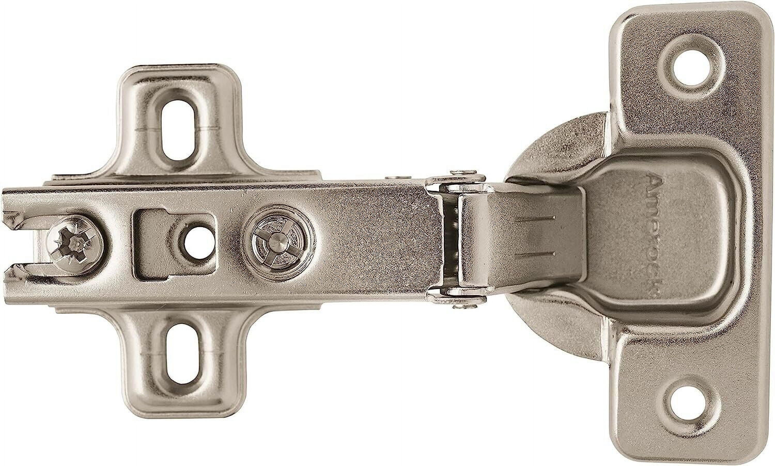 Cabinet Hinge 2-9/16 inch (65 mm) Length Hinge Nickel Self-Closing ...