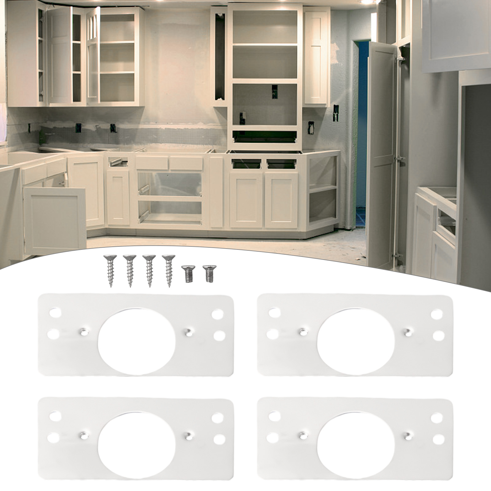 Cabinet Hinge Repair Plate Hinge Side Plate Repair Tool Kit with Mounting Screws - Walmart.com