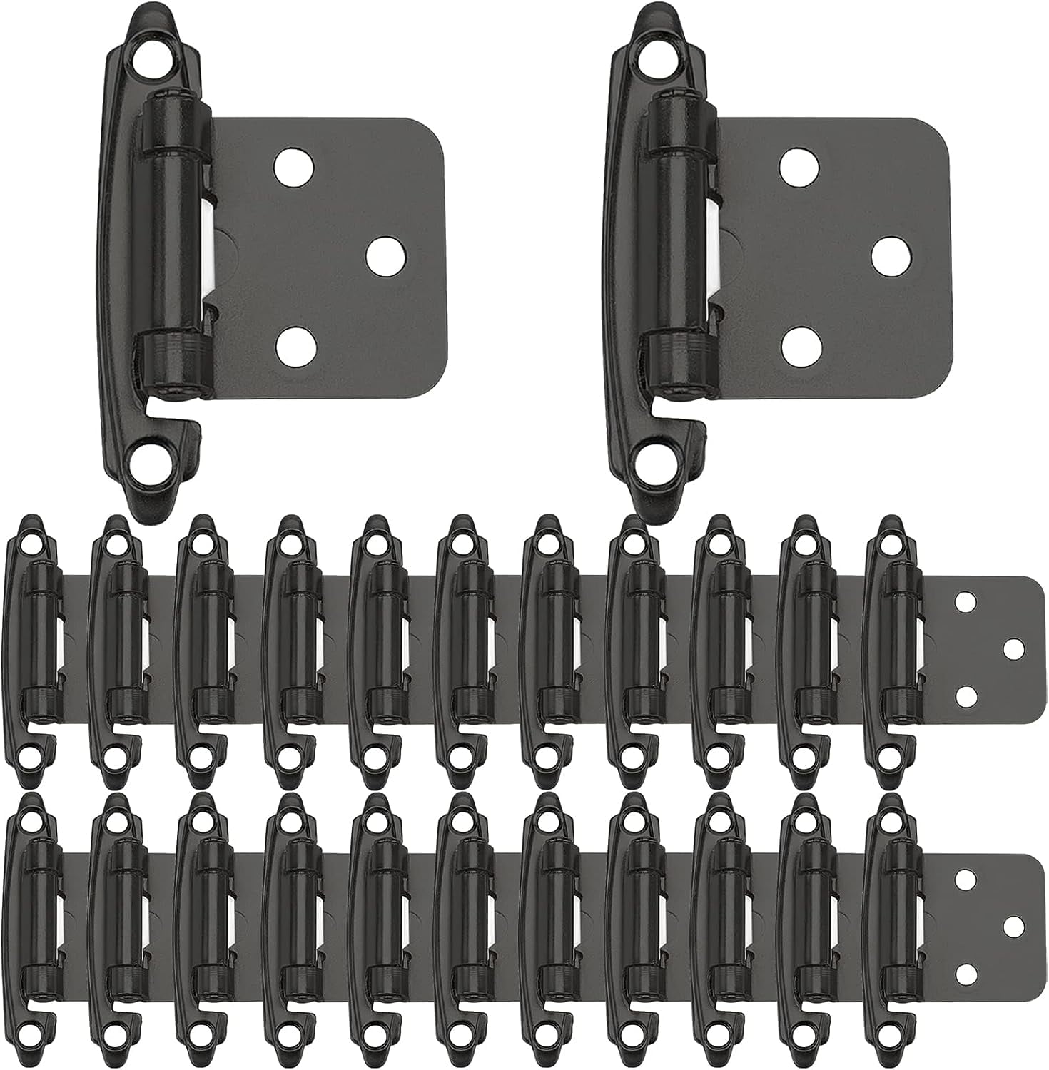 Cabinet Hinges - 24 Pack 12Pairs 1/2inch Overlay Cabinet Door Hinges ...