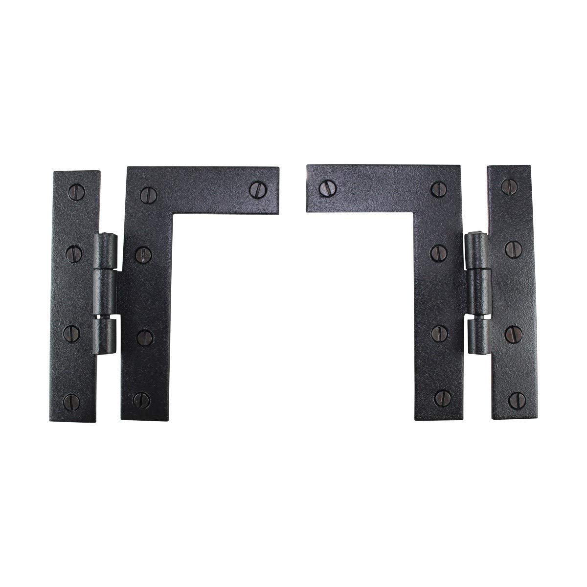 Cabinet Hinges 4.5 In. Black Hl Hinge Pair Left And Right Wrought Iron ...