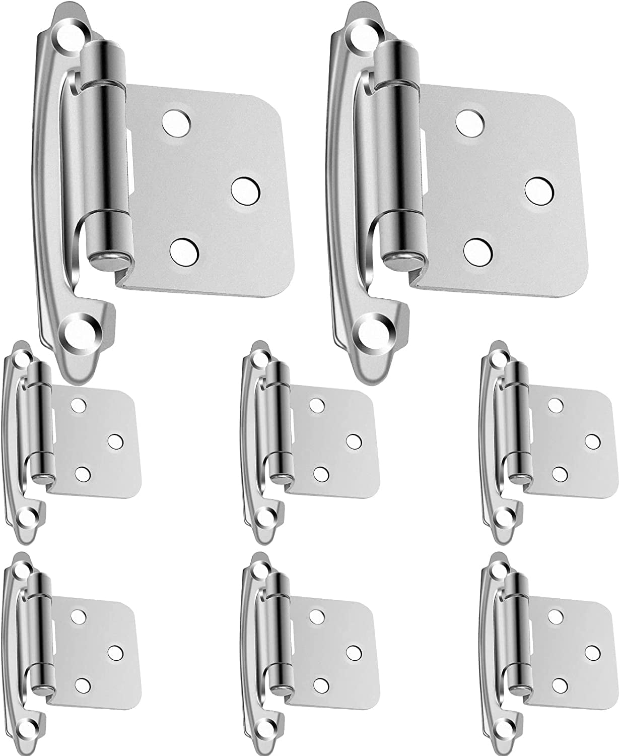 Cabinet Hinges, 8 Pack 4 Pairs 1/2inch Overlay Cabinet Door Hinges ...