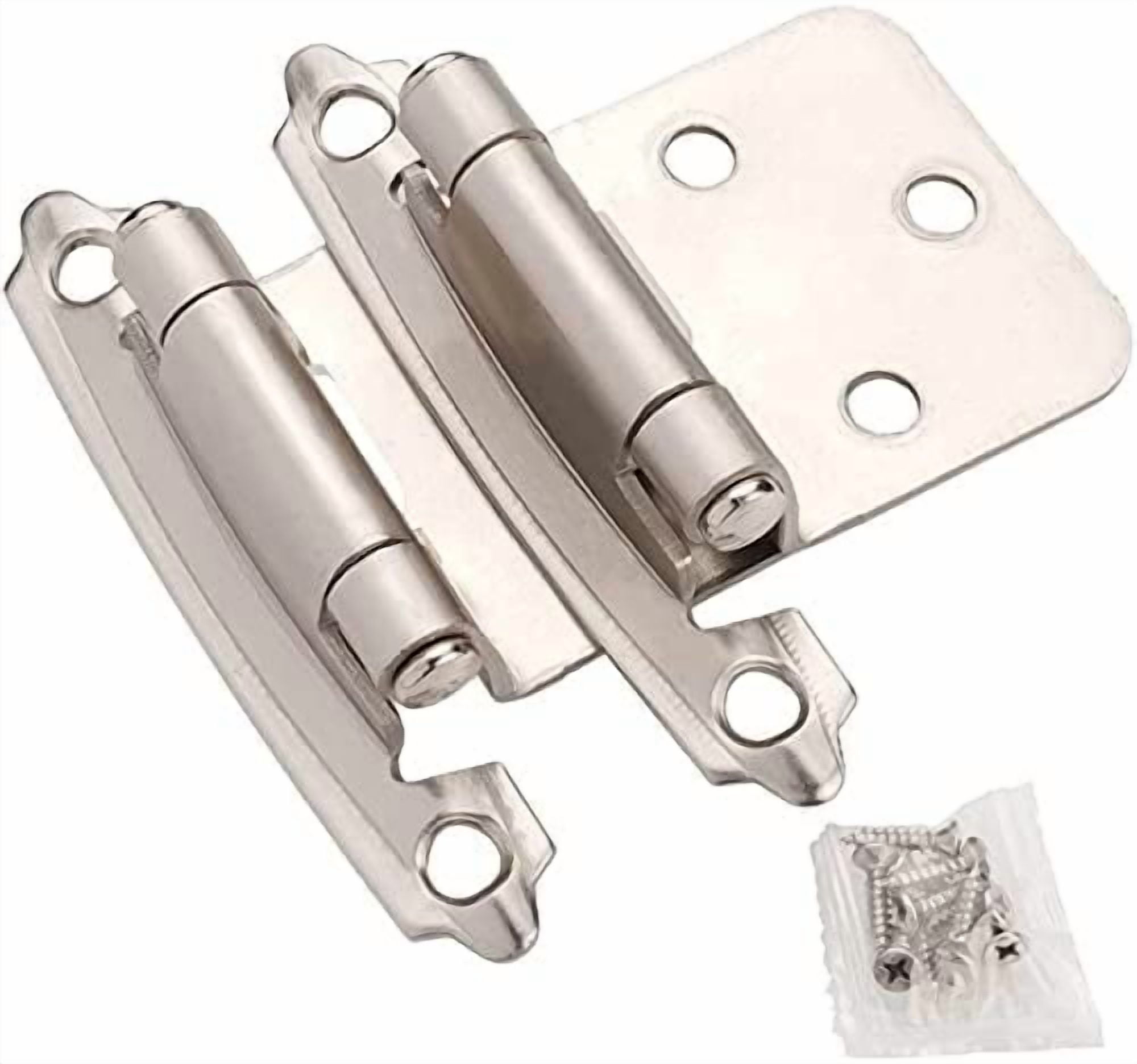 Cabinet Hinges Brushed Nickel for Kitchen Cabinets Doors (25 Pair -50 ...
