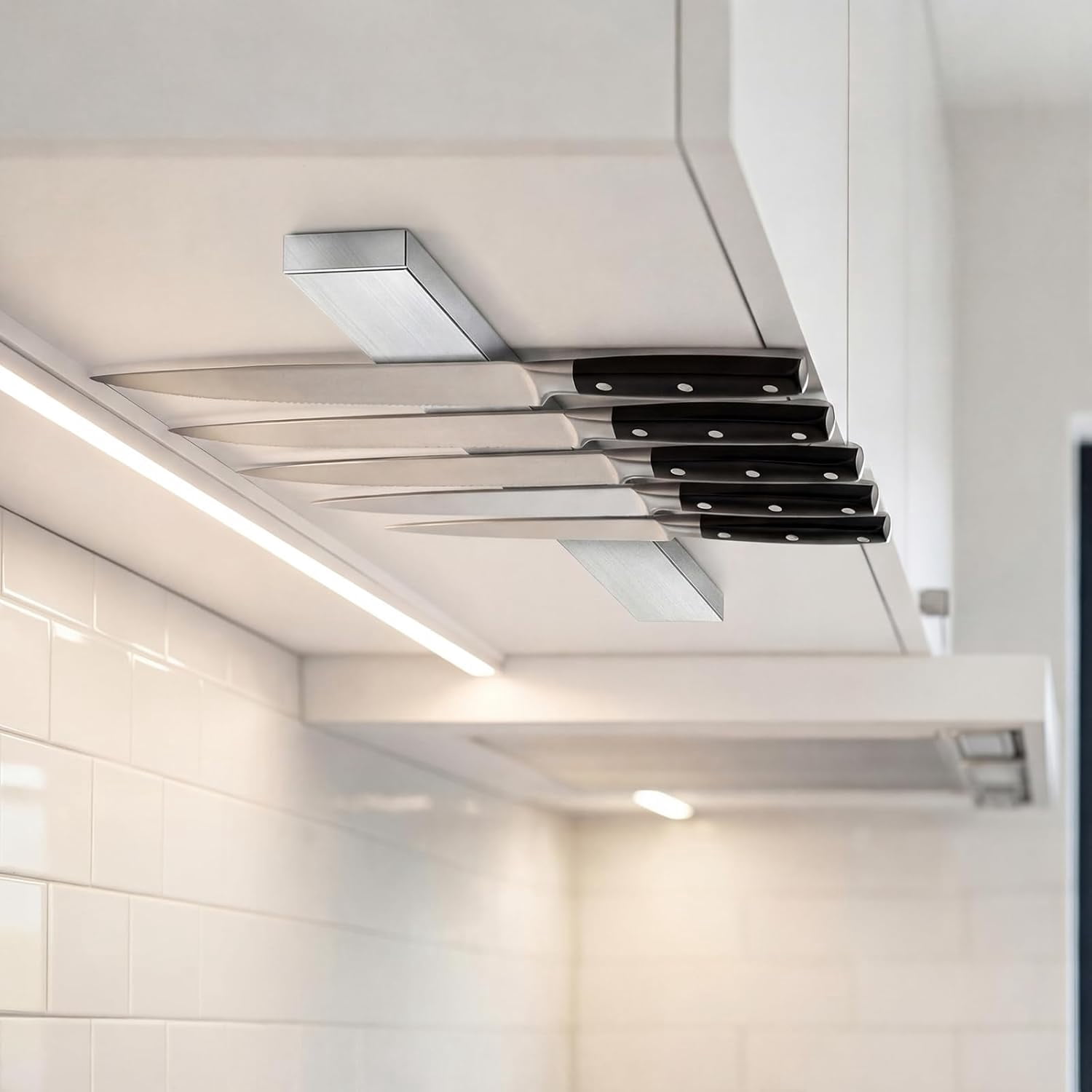 Under Cabinet Knife Holder 11.8 Inch Stainless Steel Magnetic Knife ...