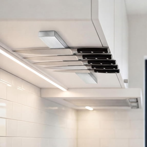 Under Cabinet Knife Holder 11.8 Inch Stainless Steel Magnetic Knife ...