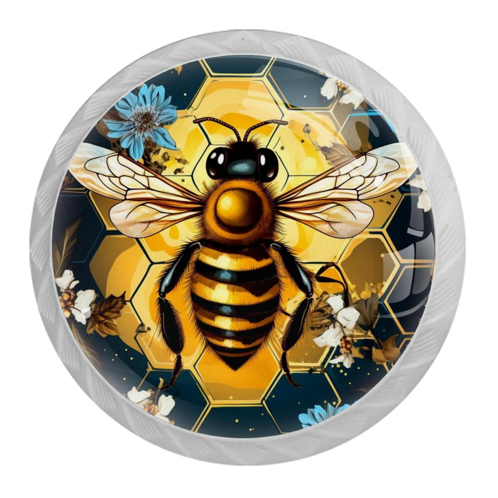 Cabinet Knobs 4 Pack, Kitchen Pulls Stainless Steel with Glass ABS ...