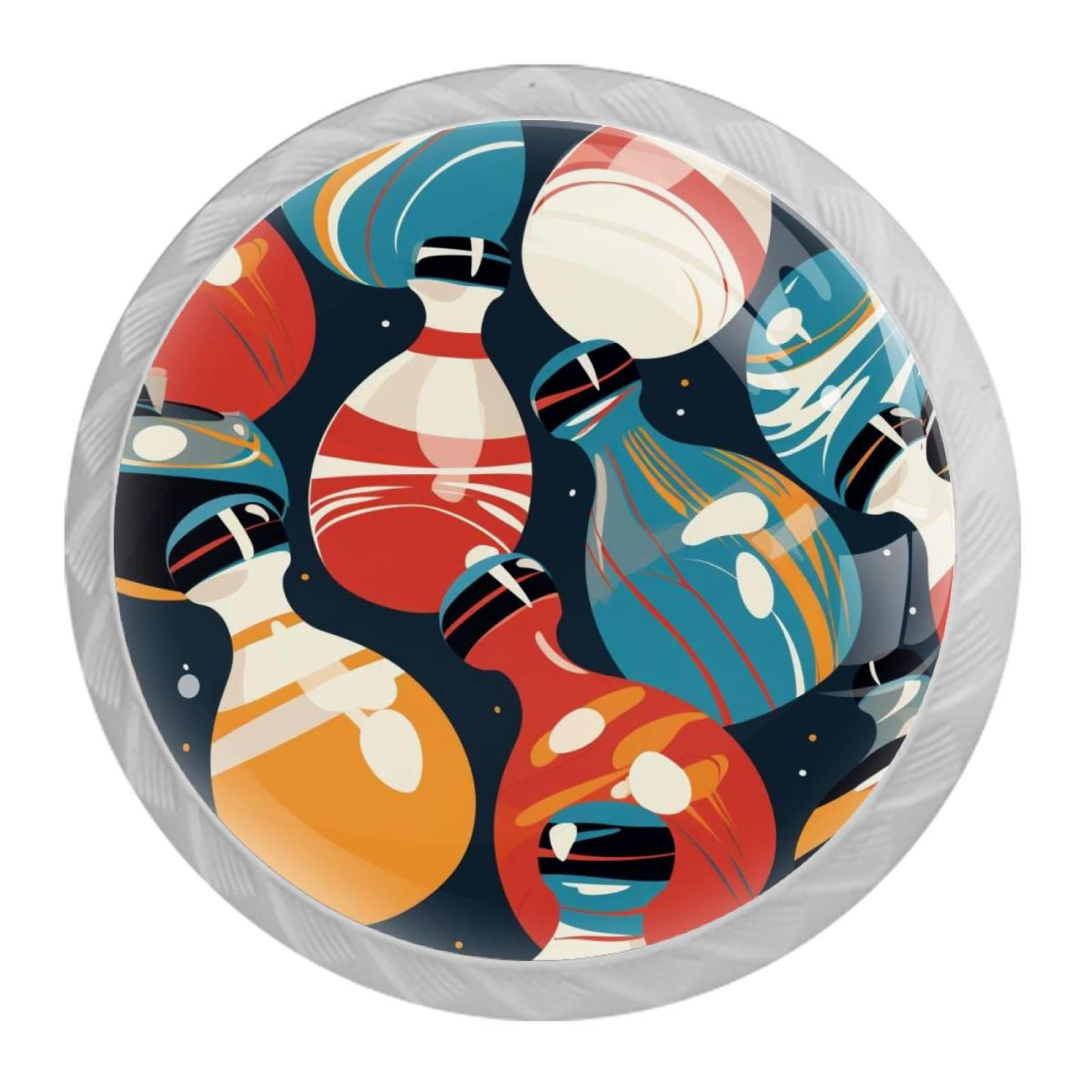 Cabinet Knobs 4 Pack, Kitchen Pulls Stainless Steel with Glass ABS ...