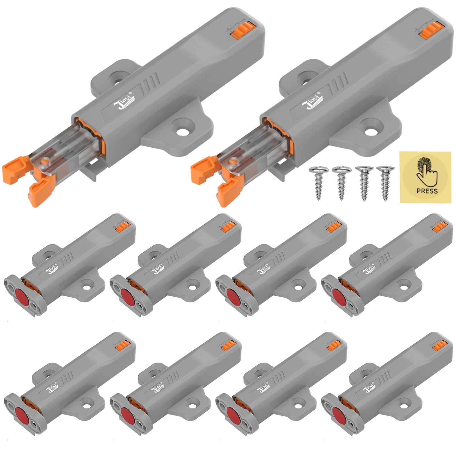 Cabinet Latch, Jiayi 10 Pack Push to Open Hardware, Cabinet Press Out ...