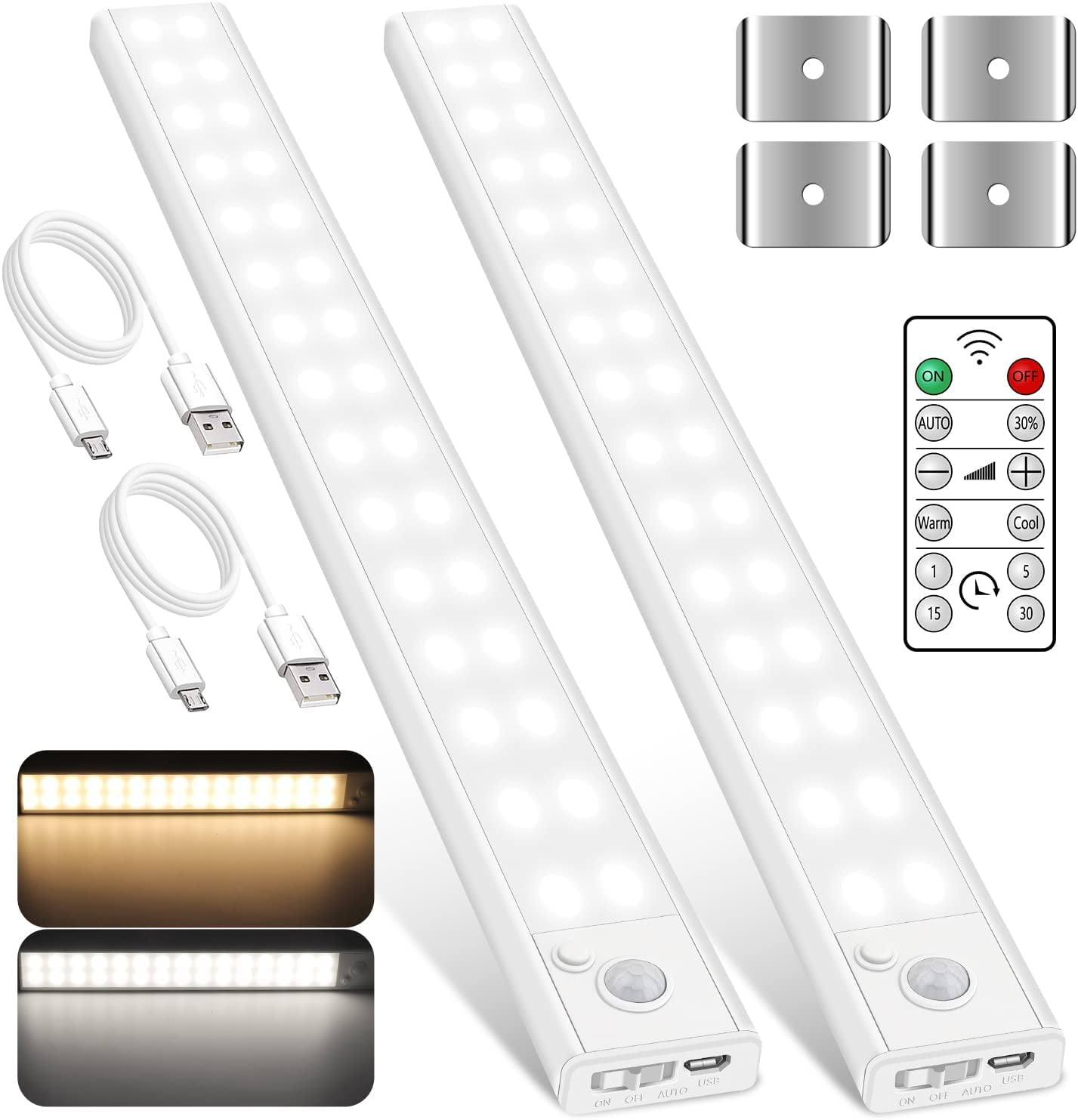 ANKO Under Cabinet Light, Motion Sensor LED Closet Light, Magnetic ...